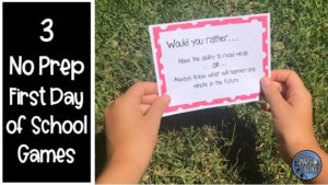 Easy First Day of School Games and Activities - Together We Are Smarter